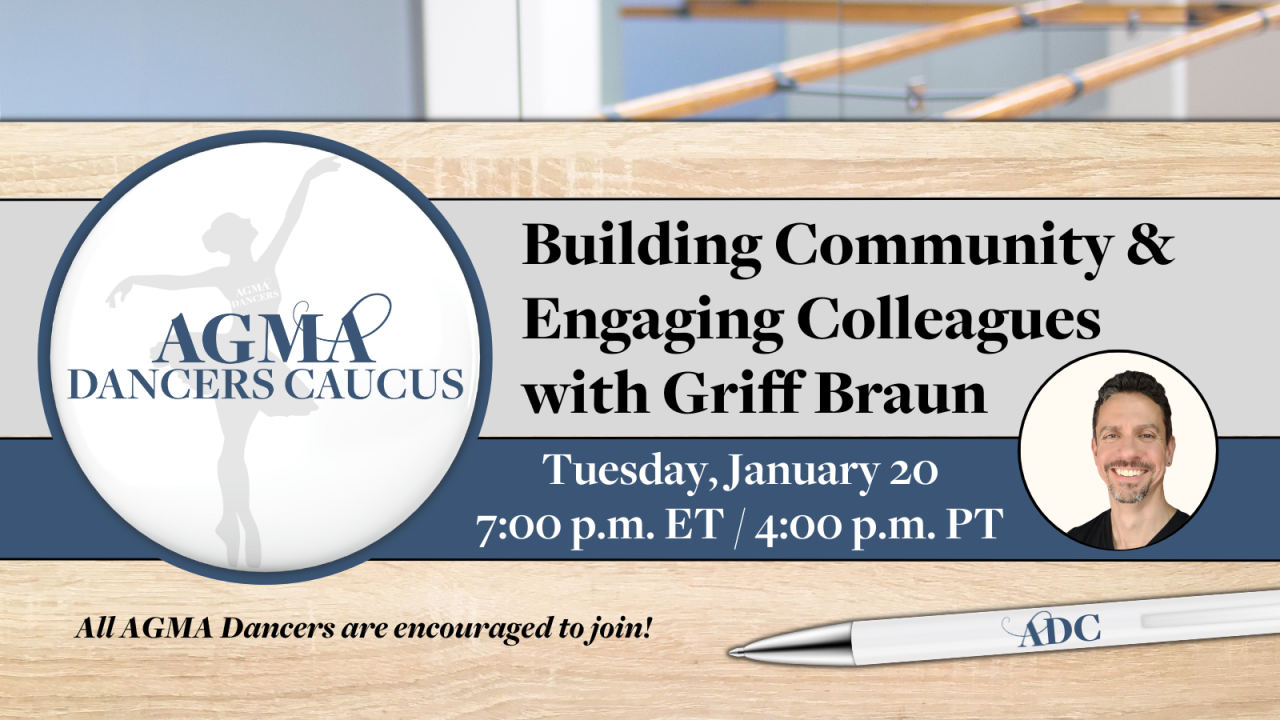 AGMA Dancers Caucus Meeting on January 20 | American Guild of Musical ...