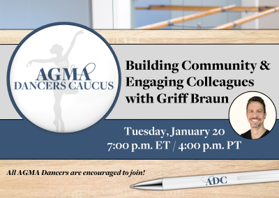 AGMA Dancers Caucus Meeting on January 20 | American Guild of Musical ...