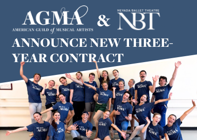 AGMA and Nevada Ballet Theatre Announce New Three-Year Contract ...