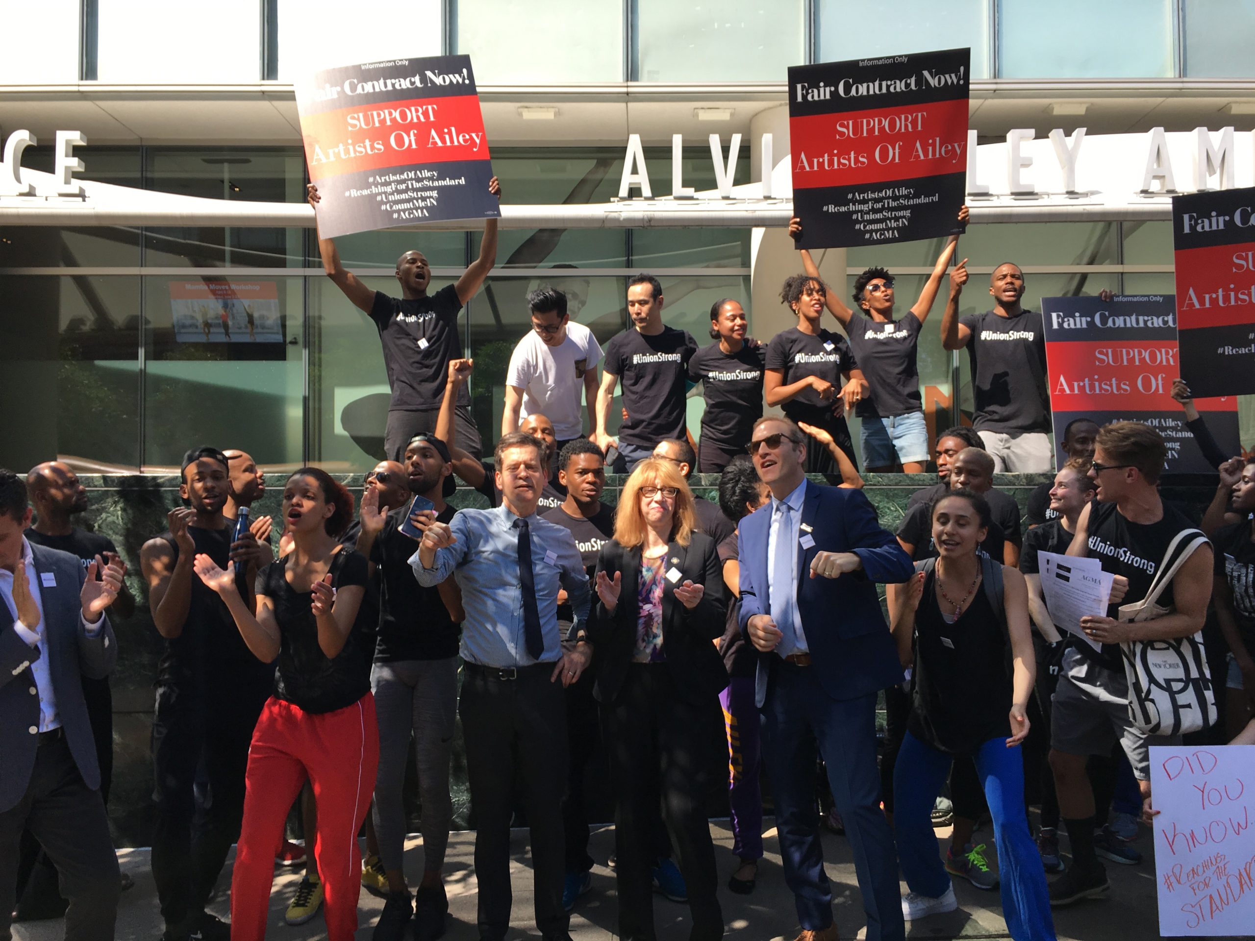 Artists of Ailey Rally for a Fair Contract | American Guild of Musical ...