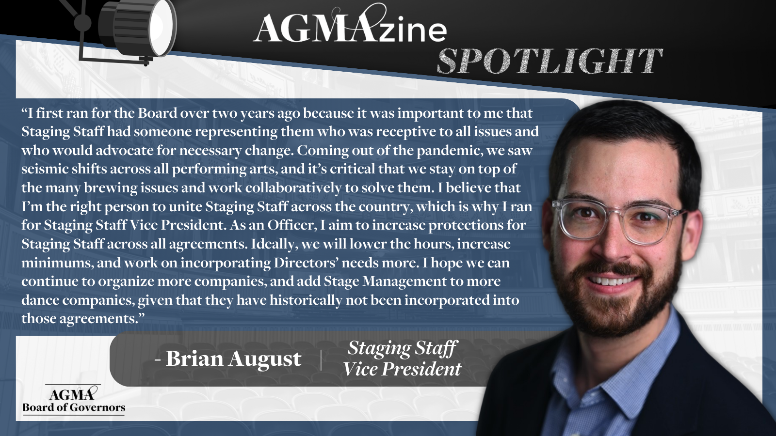 AGMAzine Spotlight: Staging Staff Vice President Brian August ...
