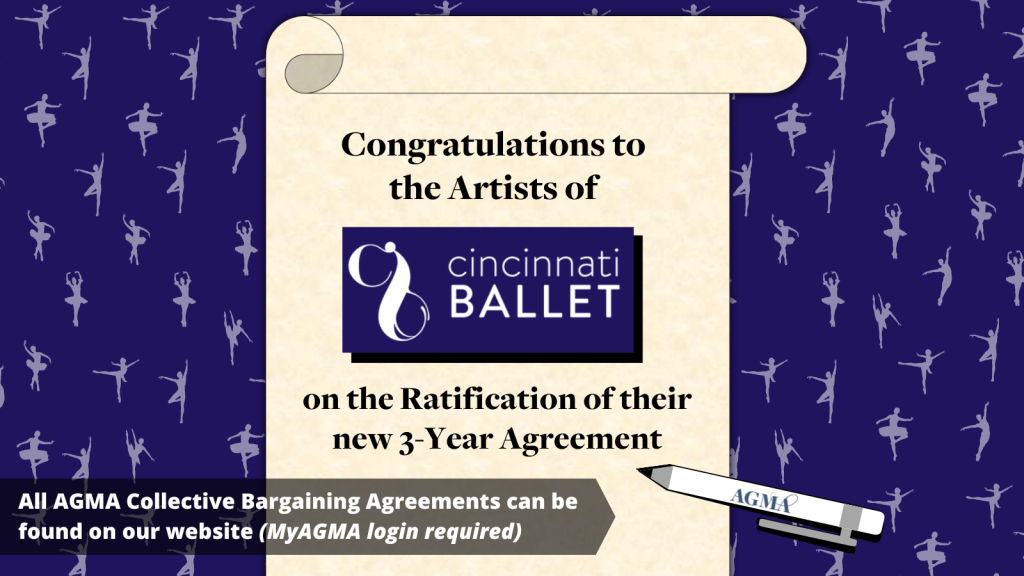AGMA Ratifies 3-Year Agreement with Cincinnati Ballet | American Guild ...