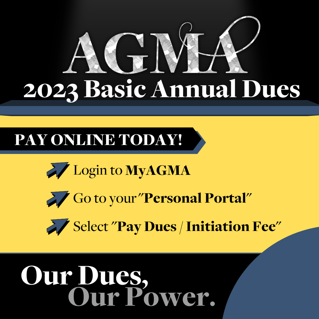2023 AGMA Basic Annual Dues Deadline Approaching | American Guild of ...